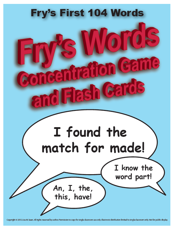 The Best of Teacher Entrepreneurs: FREE LANGUAGE ARTS LESSON - “Fry’s ...