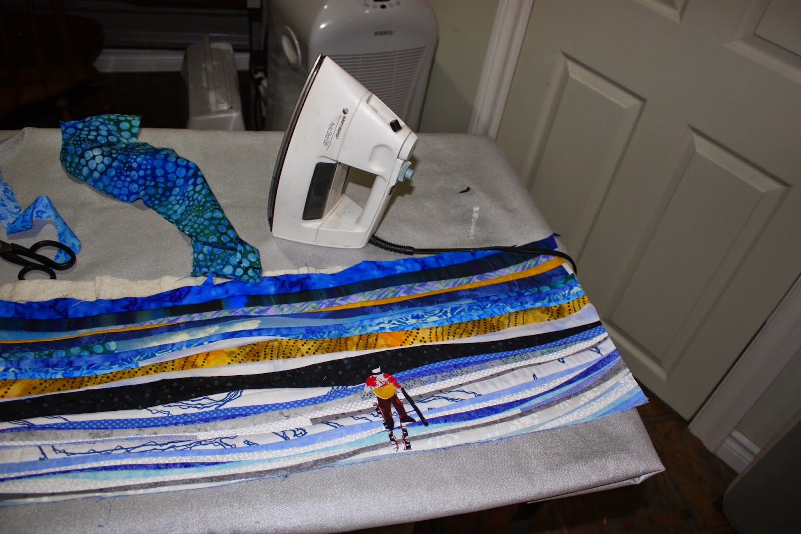 Piecefullandscapes: Sewing the background: Quilt as you Go ..or ...