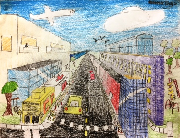Mrs. Nhu's Oakdale Art Class: 1-Point Perspective Cityscapes!