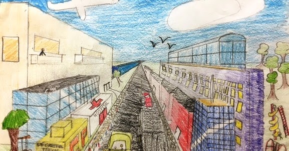Mrs. Nhu's Oakdale Art Class: 1-Point Perspective Cityscapes!