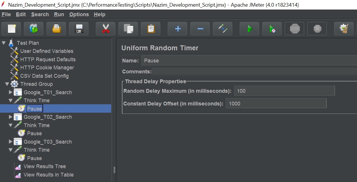Qautomation How To Implement Think Time In Jmeter
