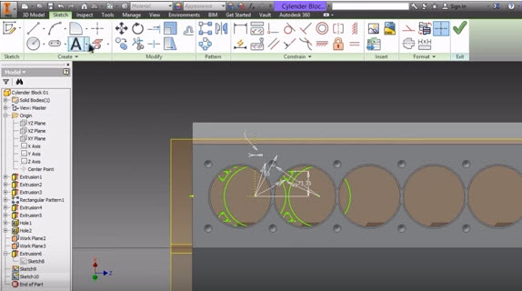 วิธีการใช้ โปรแกรม Autodesk Inventor ในการเขียน3D ชิ้นส่วนของเสื้อสูบ ...