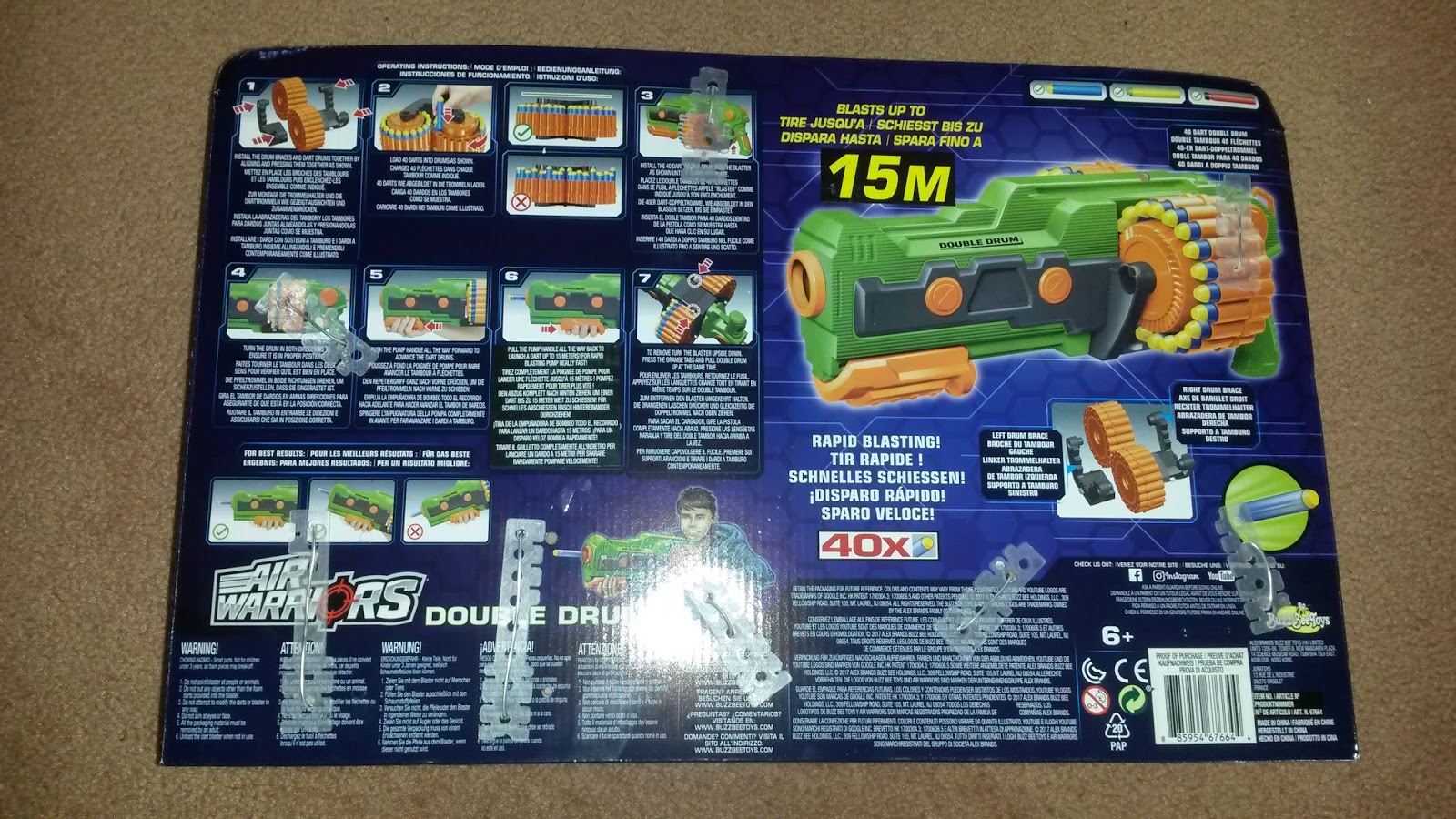 Outback Nerf: Review: Buzz Bee Double Drum (15m) [Barbarian]