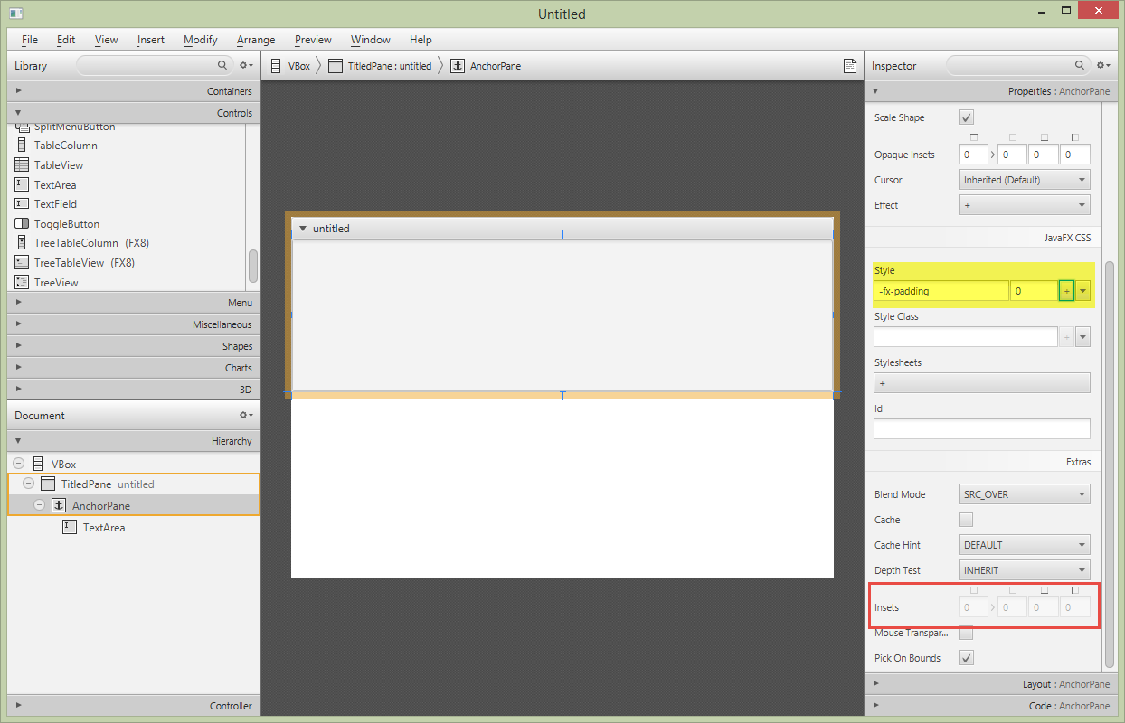 Bekwam Blog: Clearing JavaFX AnchorPane Padding