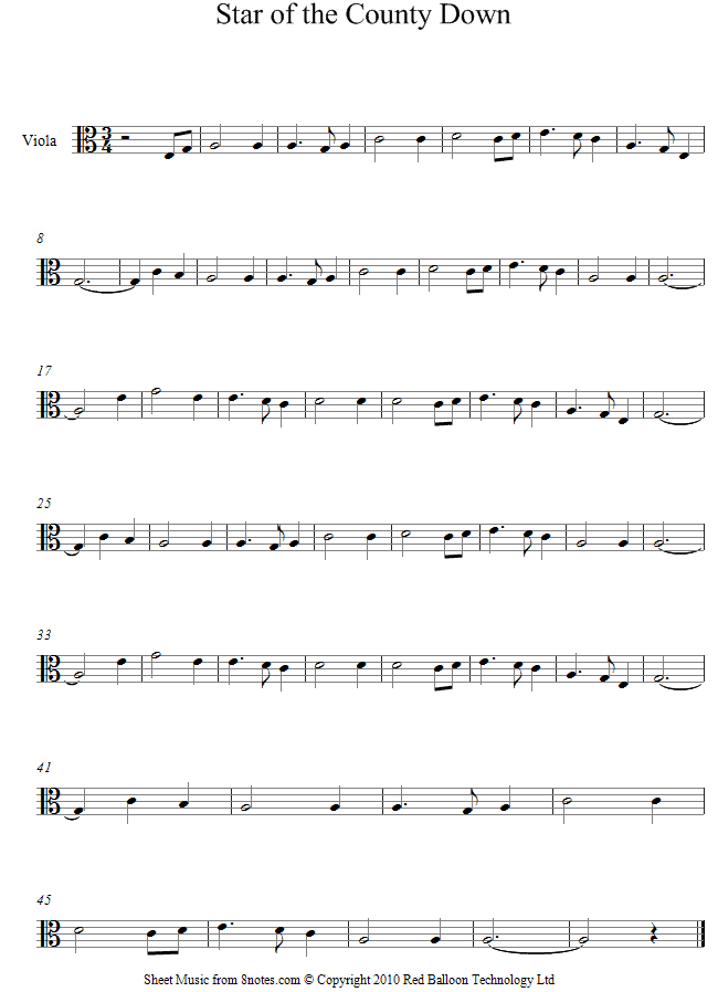 O Blog dos Violinistas: Star Of The County down-Viola