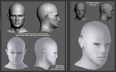 IchiDan's Final Major Project Blog: Head Retopology