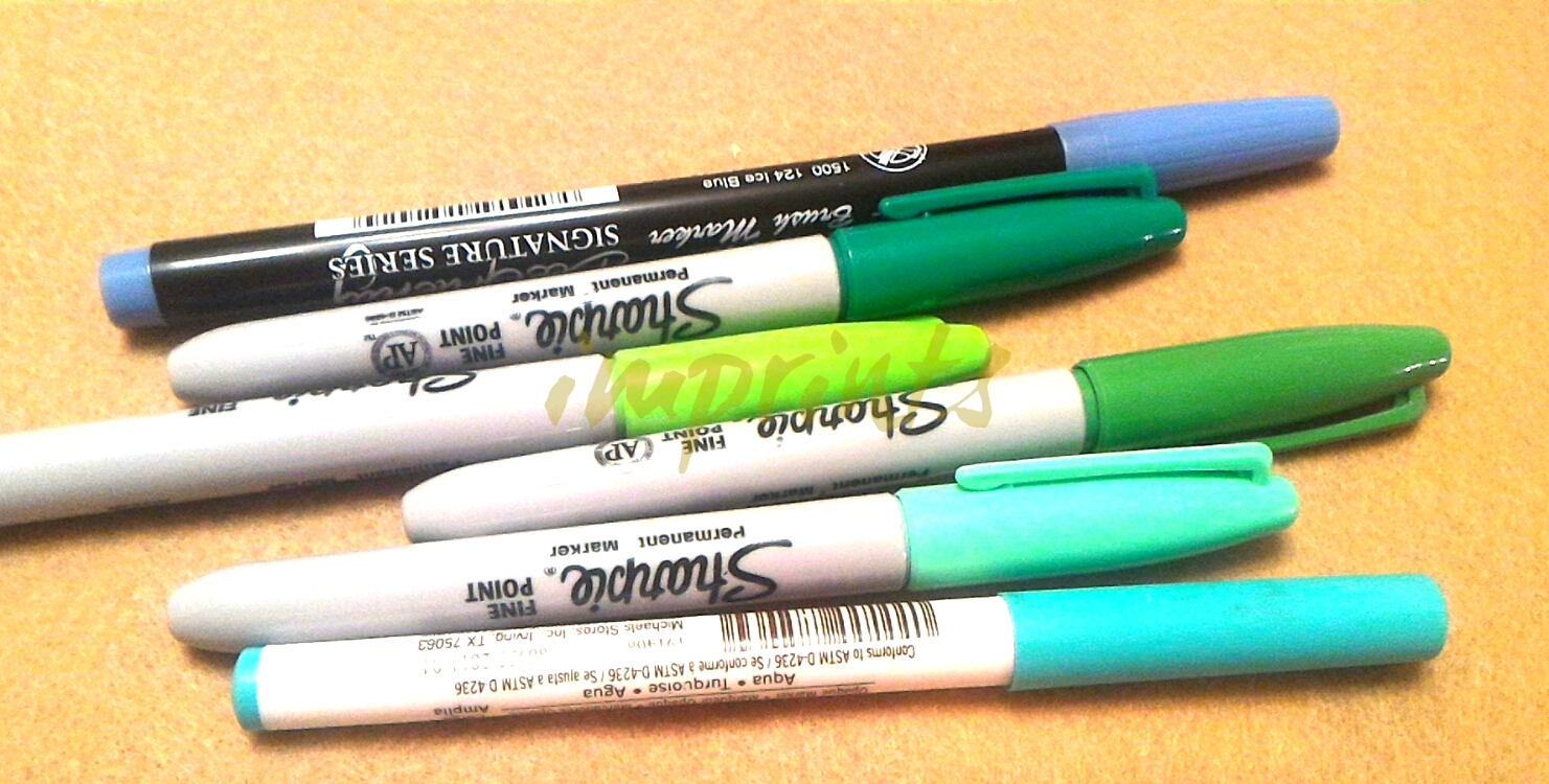 imprints handmade: Marker pens art piece fridge magnet DIY