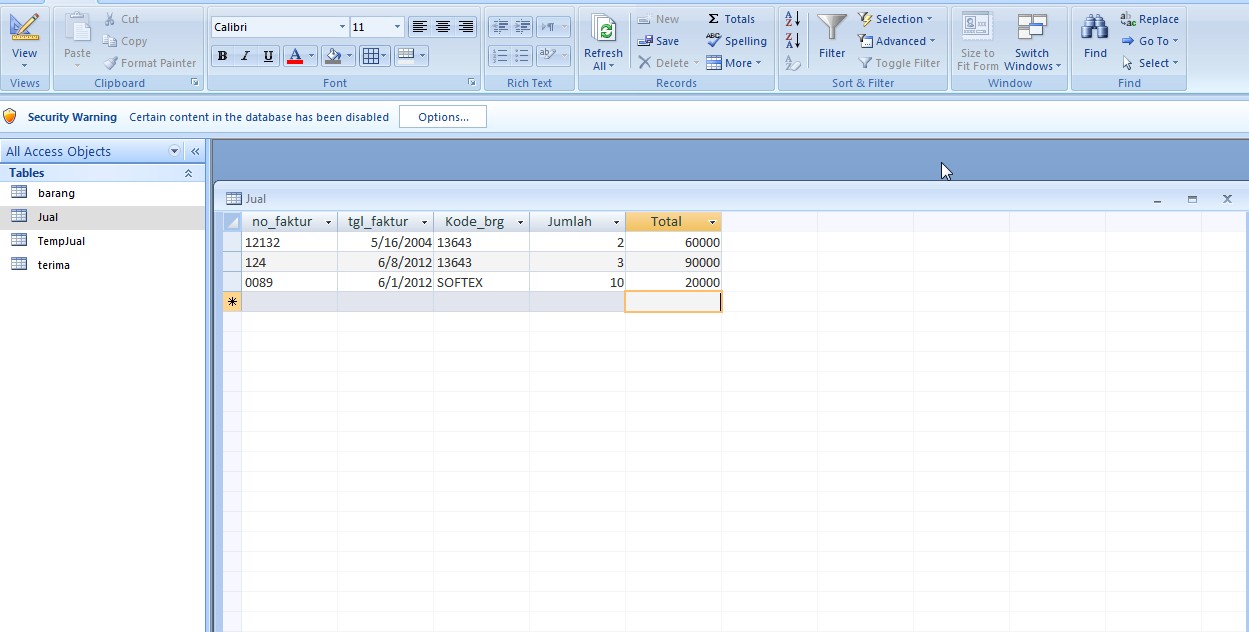 gadget: Contoh Database Access