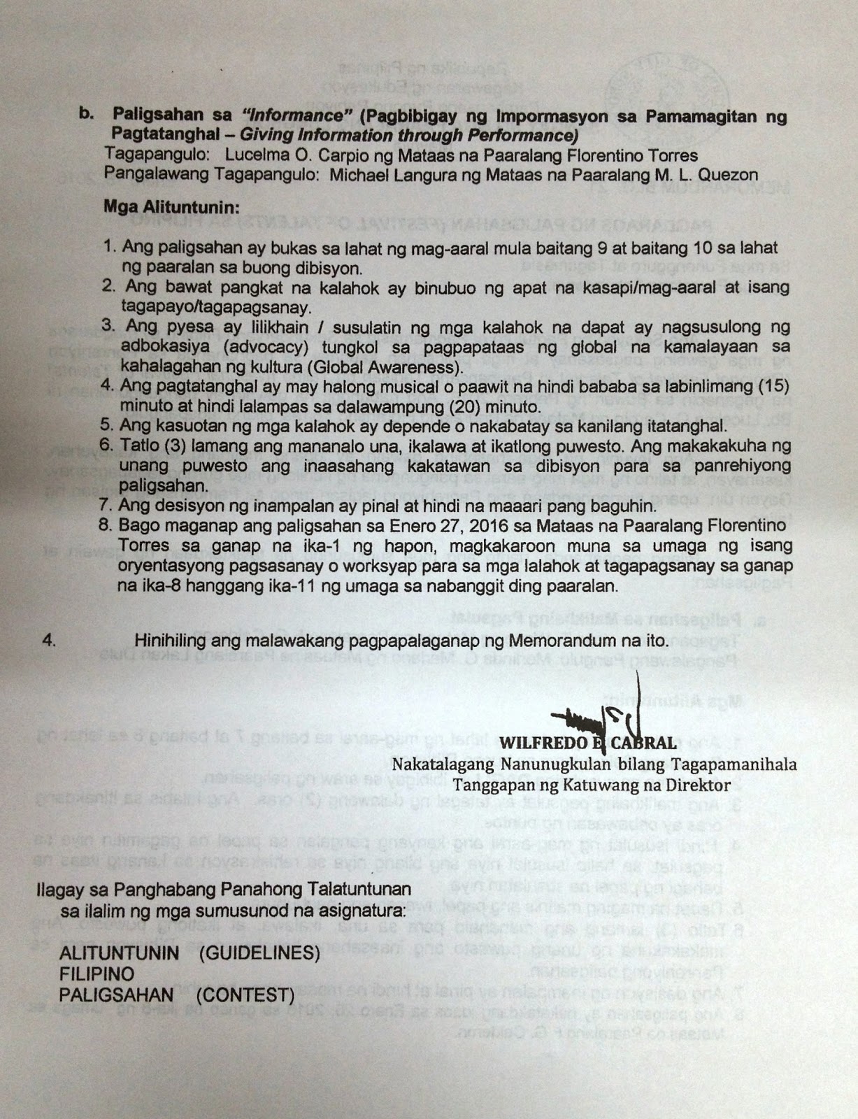 Department of Education Manila: DM 21, 2016 Pagdaraos ng Paligsahan ...