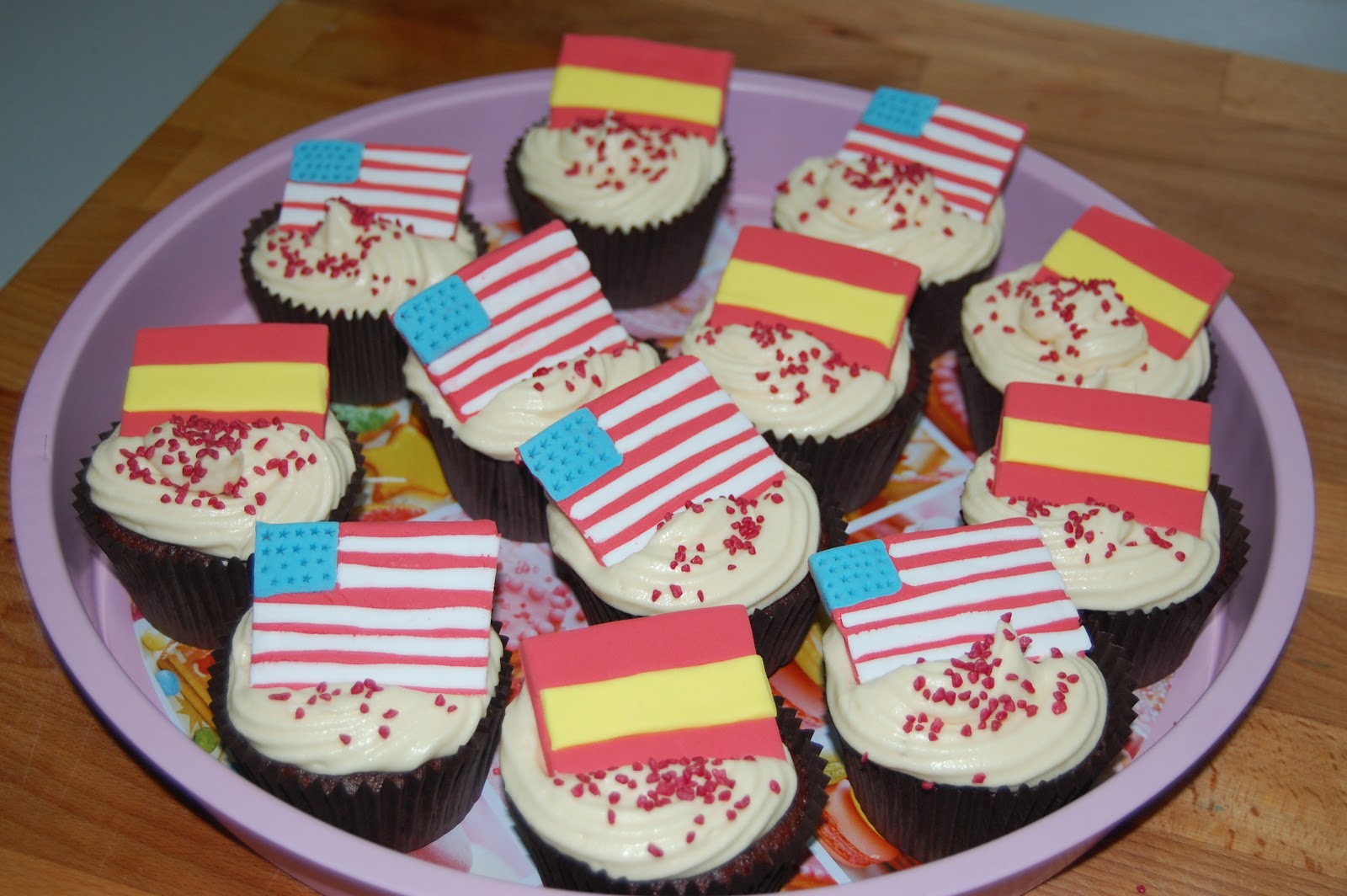 Dulces y Tartas: Cupcakes banderitas
