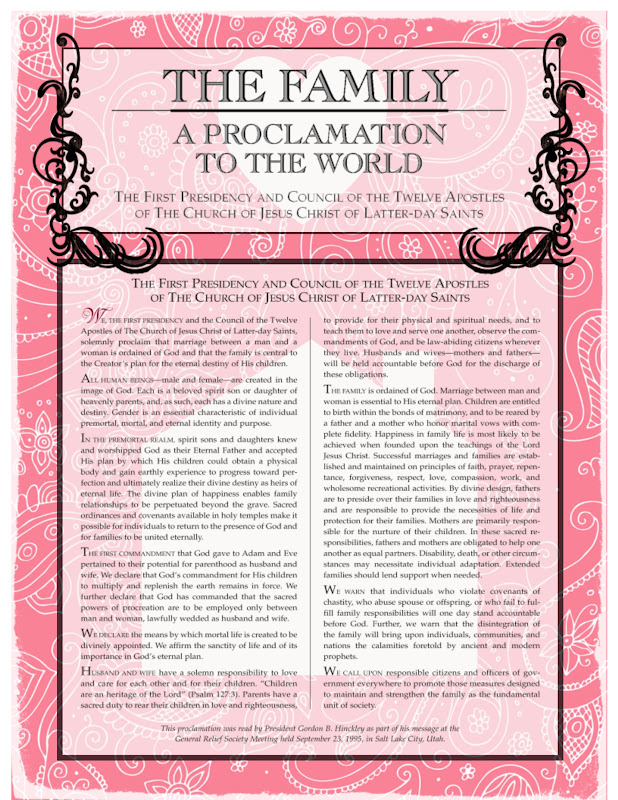 Visiting Teaching surprise!: Proclamation to the World