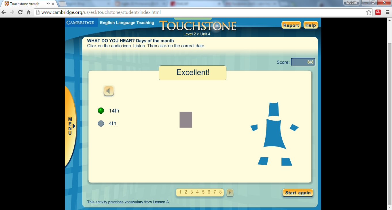English Blog: Touchstone Arcade Exercises