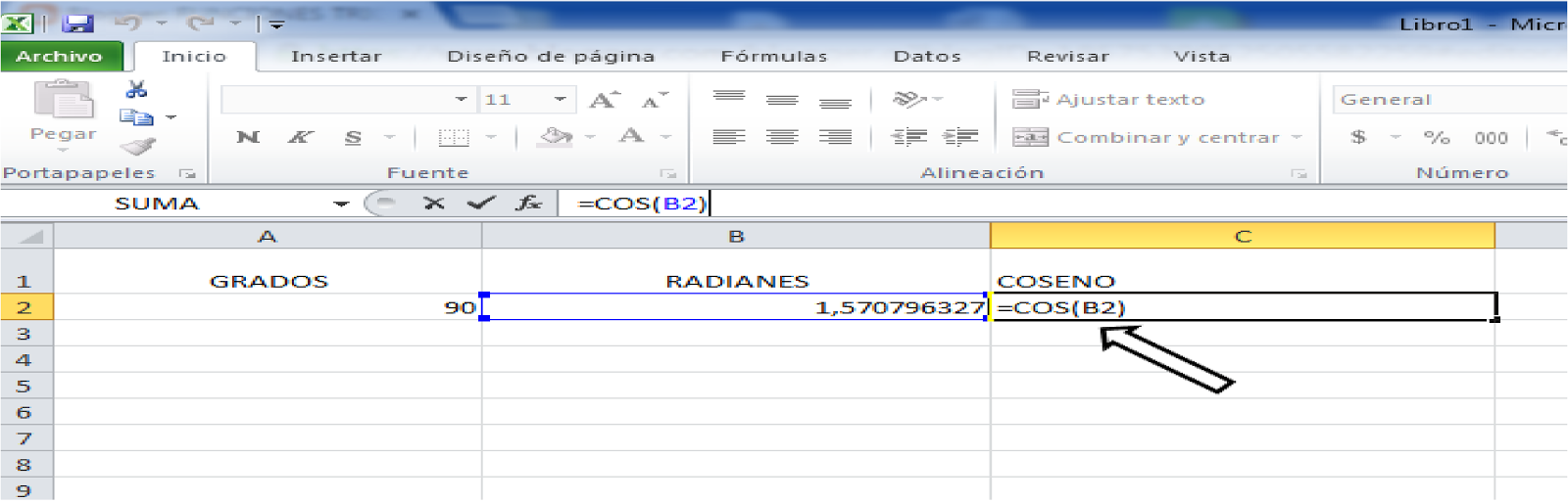 FUNCIONES TRIGONOMETRICAS EN EXCEL !!!: PASOS PARA CALCULAR Y GRAFICAR ...