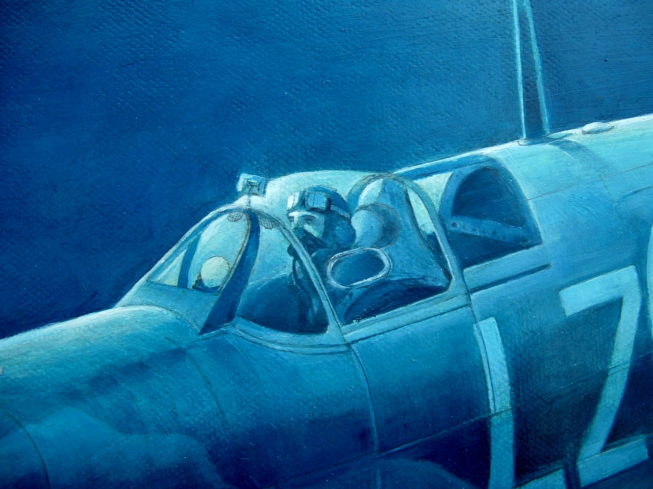 abstractwings: Aviation Art SPITFIRE in blue