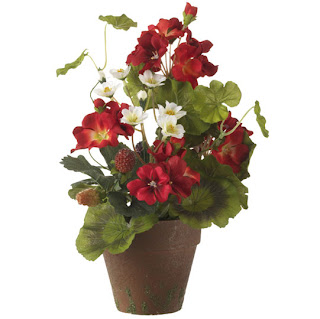 shelley b decor and more: RAZ Red Geraniums