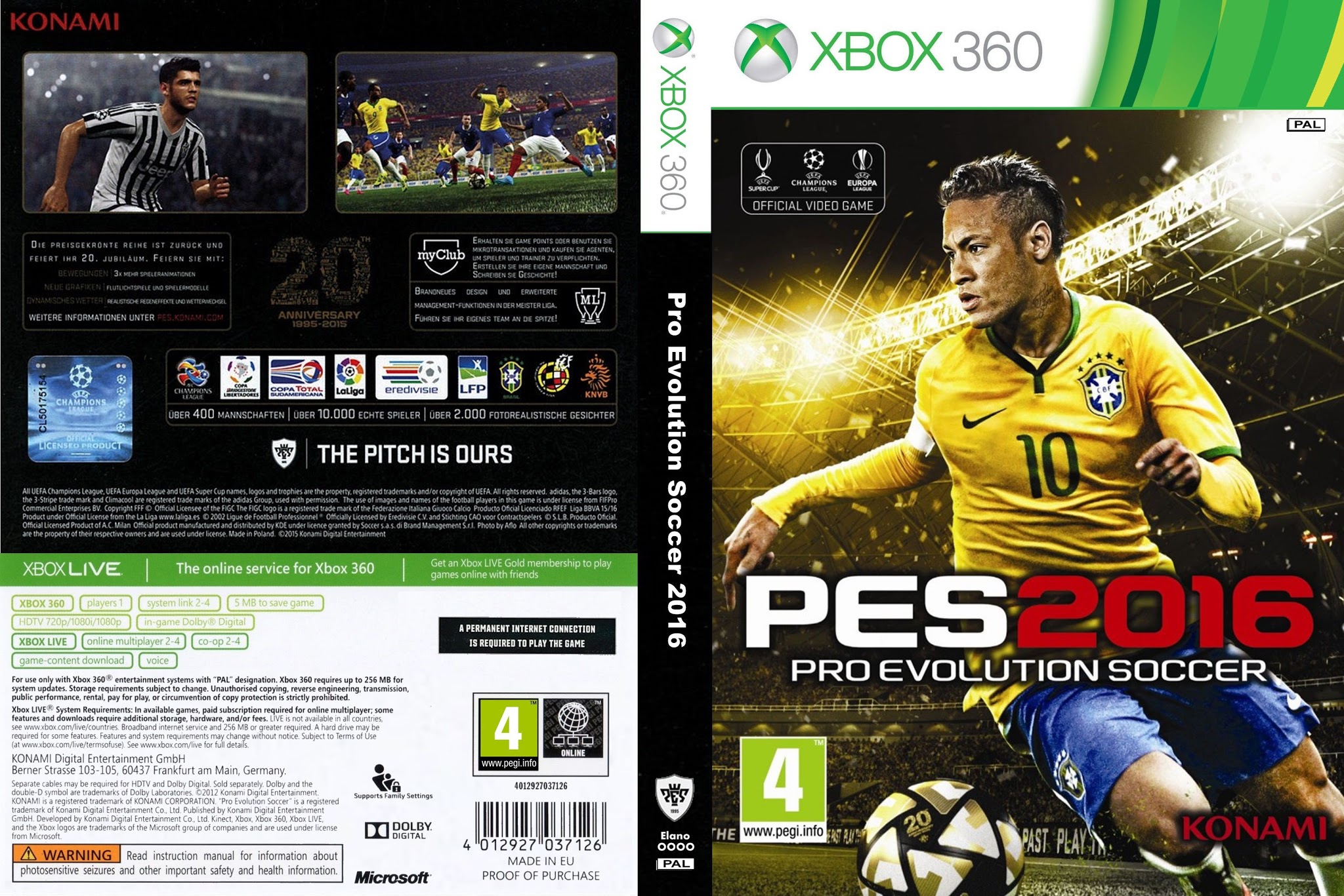 Pro Evolution Soccer 2016 - Xbox 360 | Ultra Capas