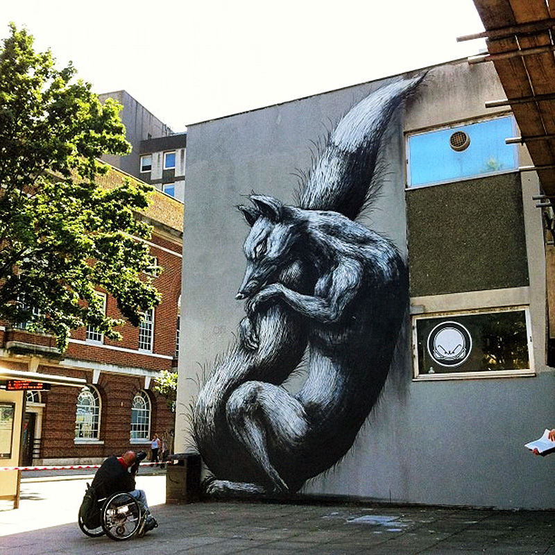 ROA New Street Pieces In Bristol, UK | StreetArtNews | StreetArtNews