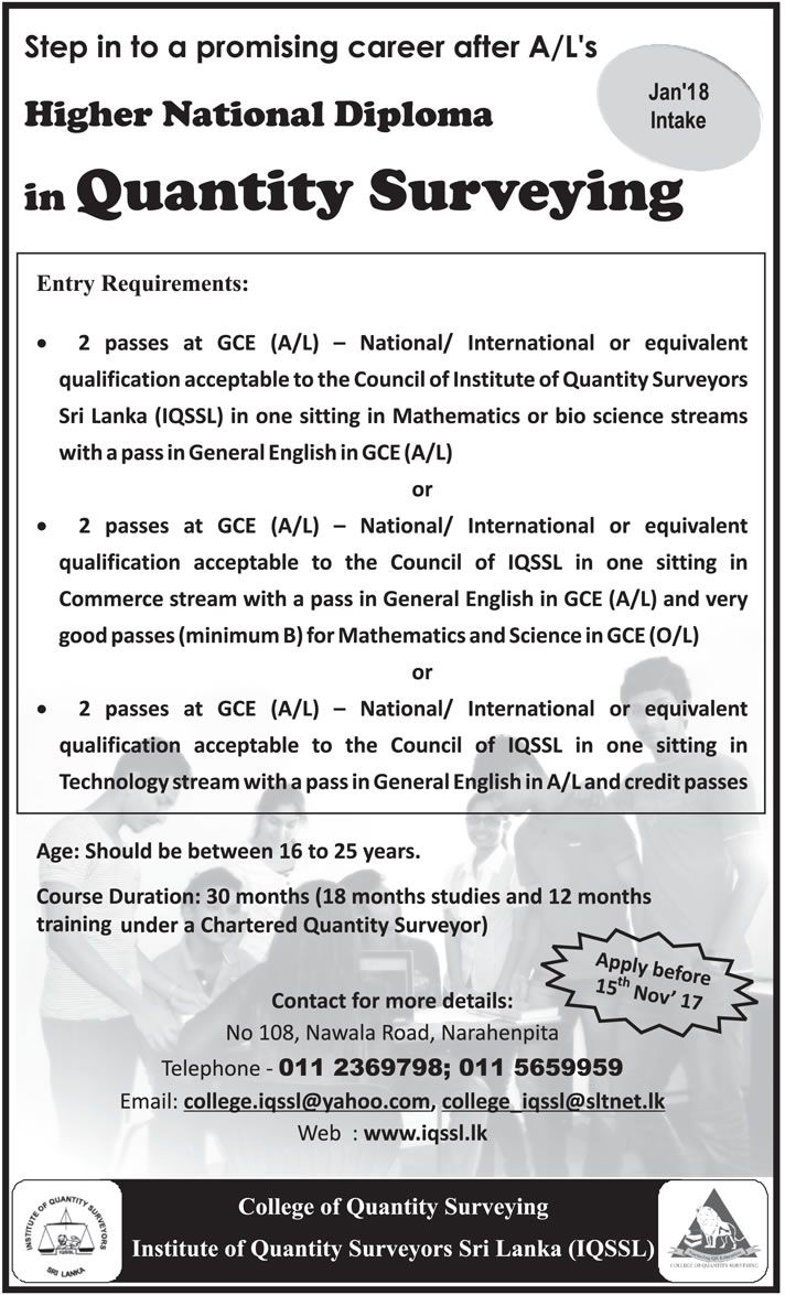 Higher National Diploma in Quantity Surveying - Institute of Quantity ...