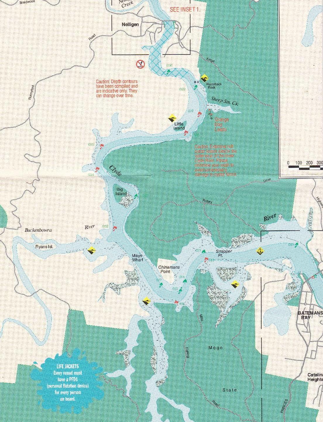 Nelligen Yacht Club: The lower Clyde River south of Nelligen