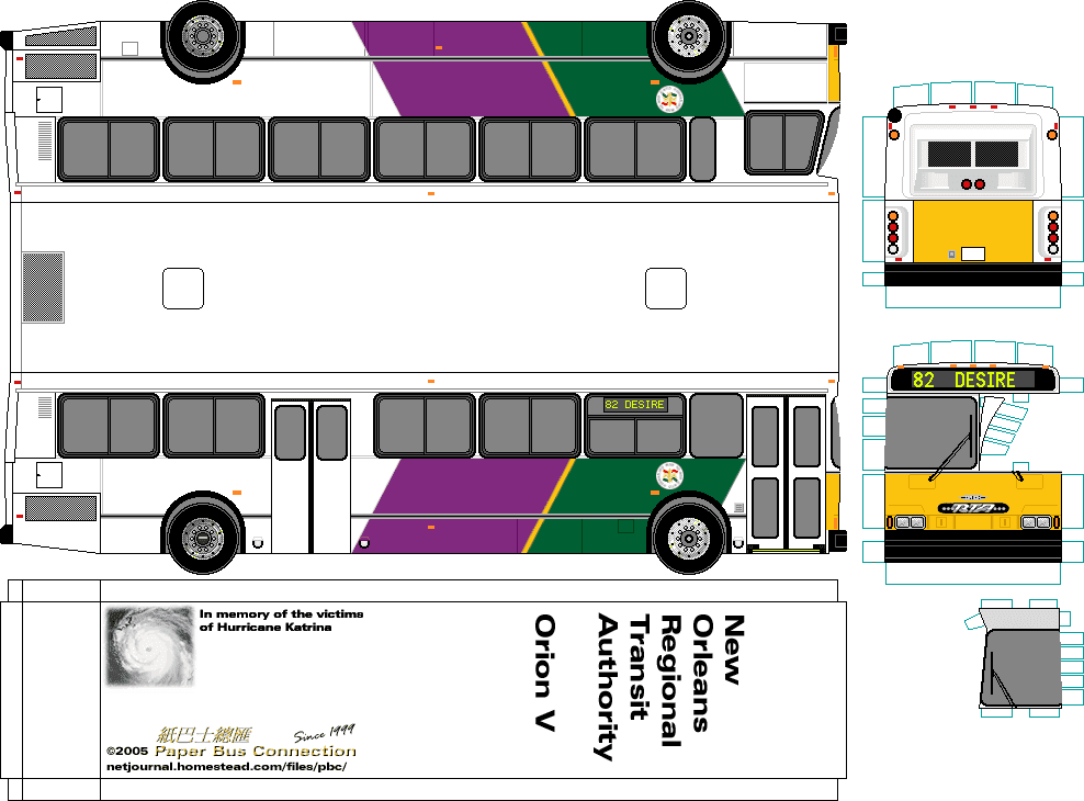 SP. Papel Modelismo: PaperCraft - PaperBus Orion V - New Orleans ...