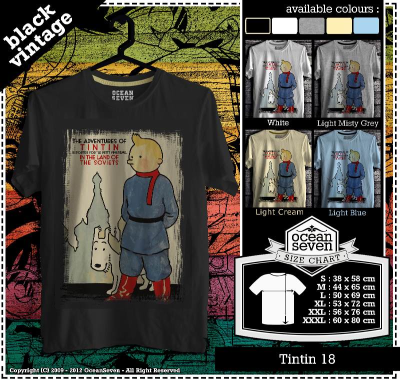 Kaos Adventure of Tintin | Katalog OceanSeven Clothing Factory