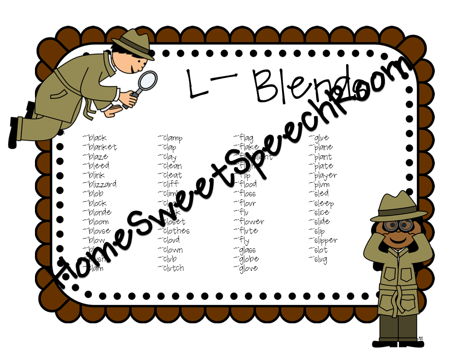 Sleuthy L-Blends: Articulation Packet for Speech Therapy