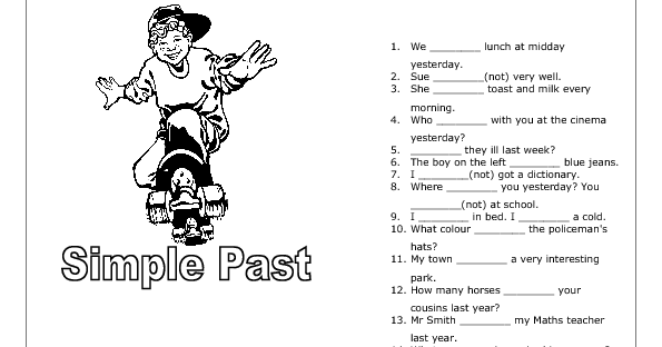 Simple Past: Have / Have Got | My English Printable Worksheets