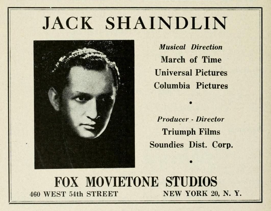 Jack Shaindlin - Alchetron, The Free Social Encyclopedia