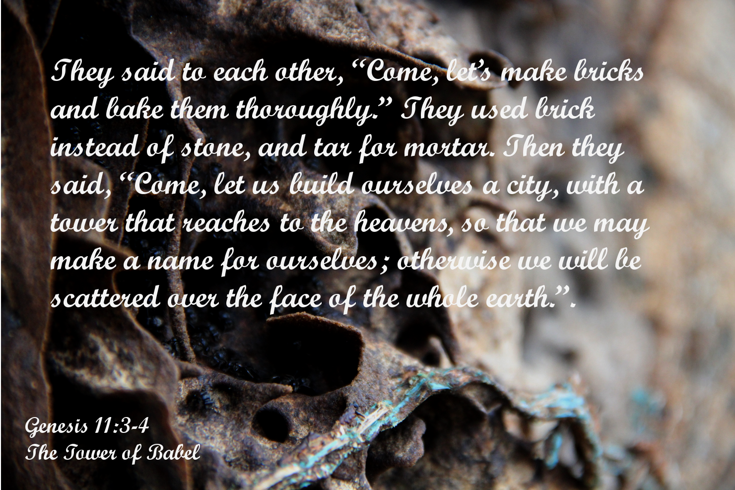 Genesis 11:3-4 The Tower of Babel