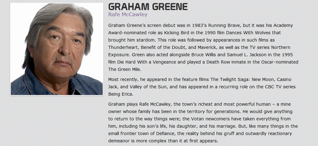 Twilight Pack: Graham Greene's Defiance World @syfy