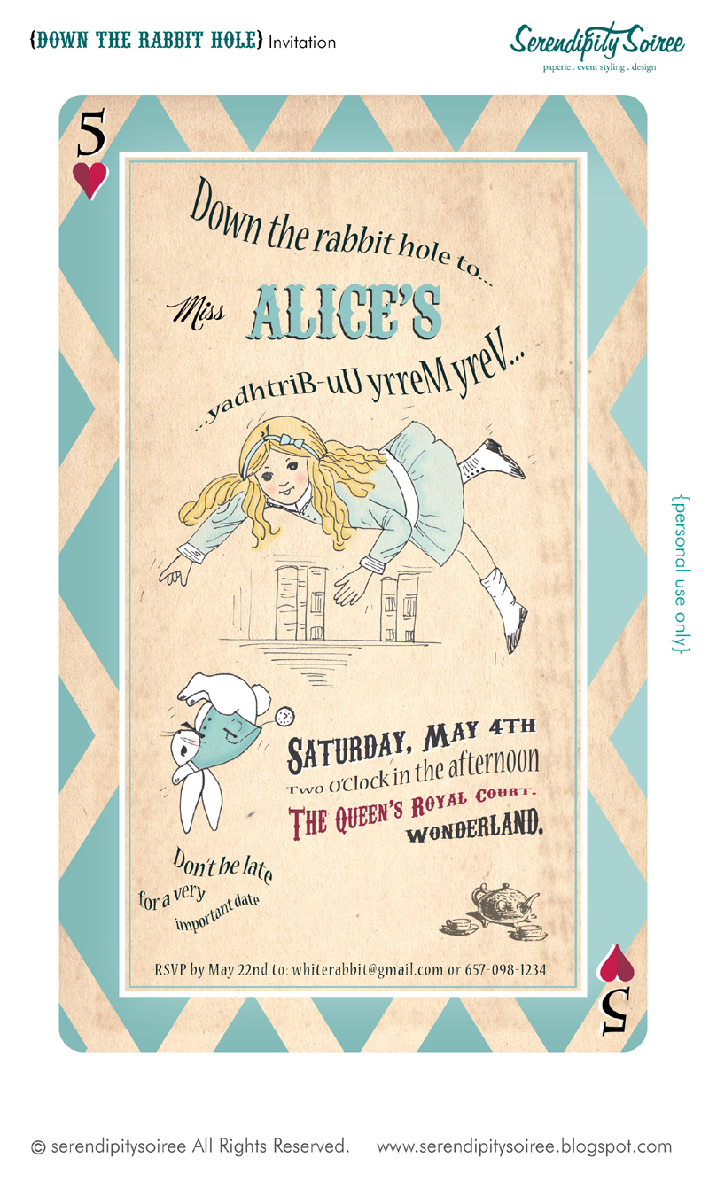{Invitation Collections} Down the Rabbit Hole — Serendipity Soiree