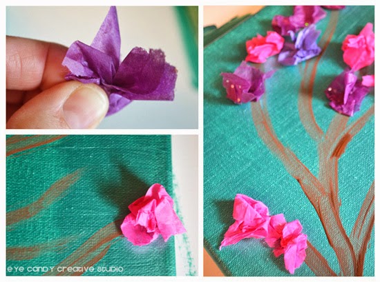 Eye Candy Creative Studio: DIY CRAFT :: Spring Bloom Canvas Art