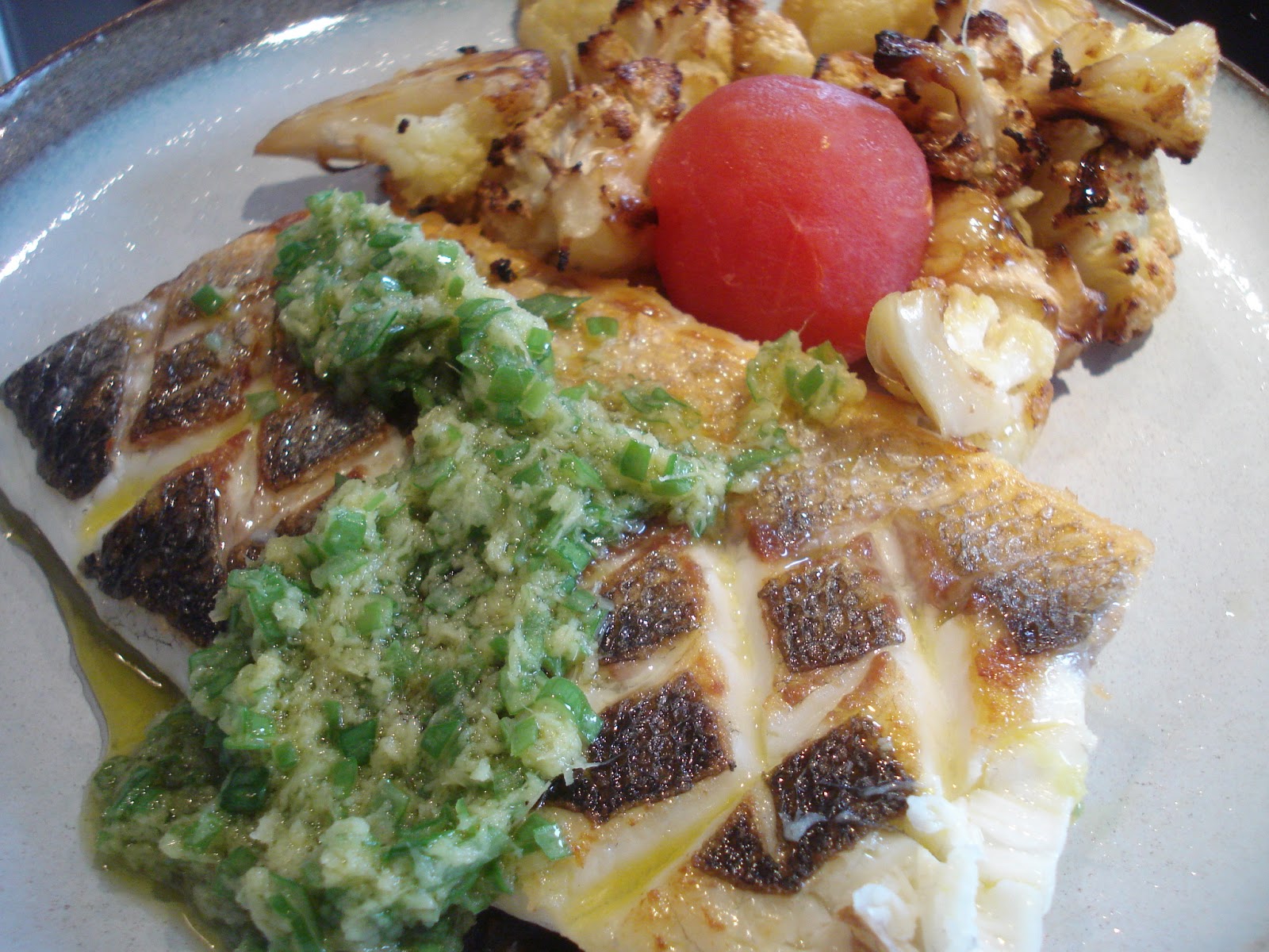 鄭立勳 。常滿。Bountiful。Mandy Cheng: Sea bream filet with ginger chive sauce