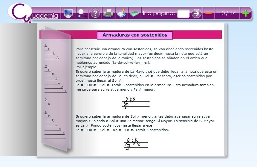 El aula musical de Adriana: Tonalidades: libro interactivo