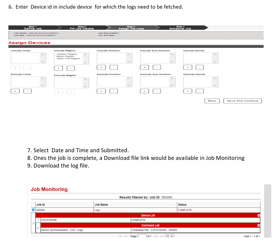 Steps to Fetch the RICT Device Logs online [DARPAN DEVICE] | DOP Core ...