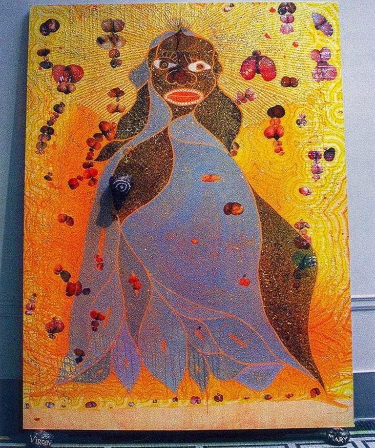 Chris Ofili y su escatológica obra "Santísima Virgen María" - Agaton