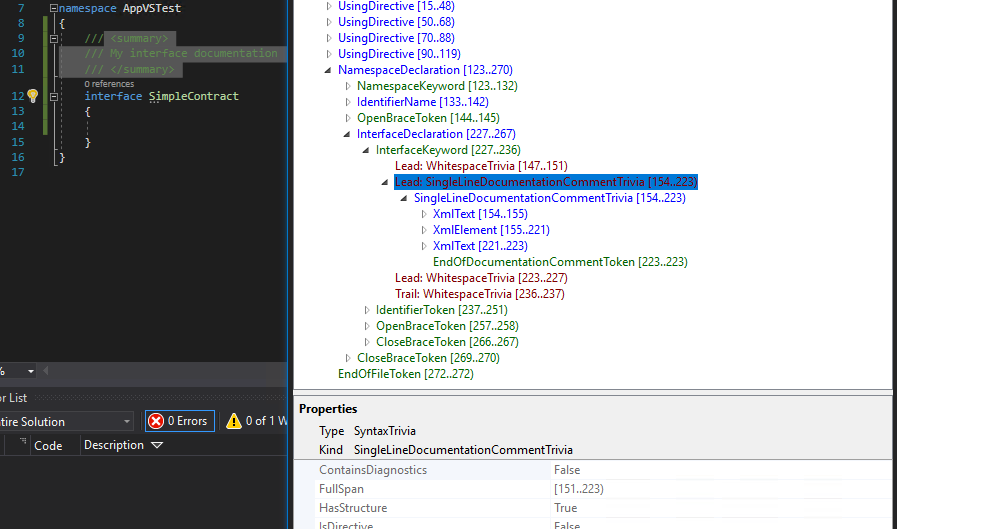 Roslyn and syntax visualizer