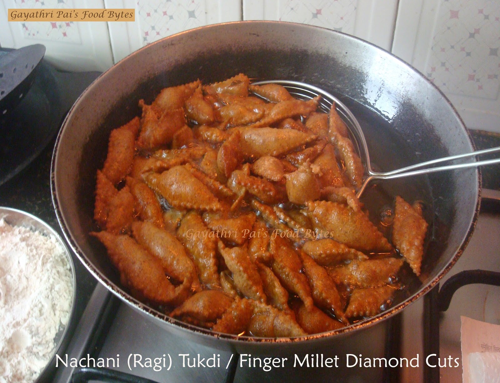 Gayathri Pai's Food Bytes: Spicy Nachani Tukdi / Finger Millet Diamond ...