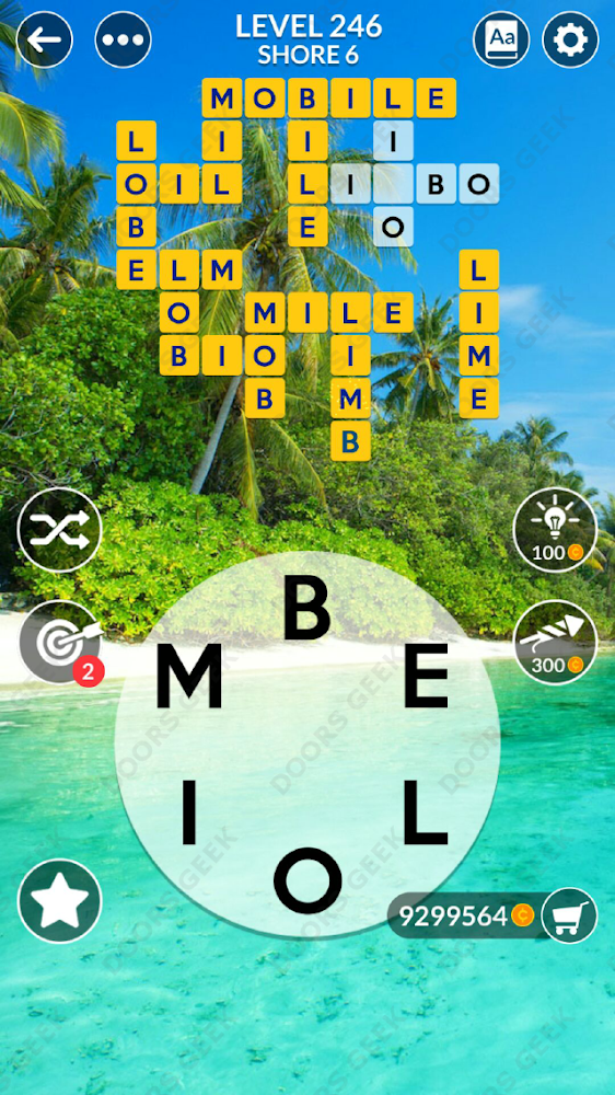 Wordscapes Level 246 Answers ~ Doors Geek