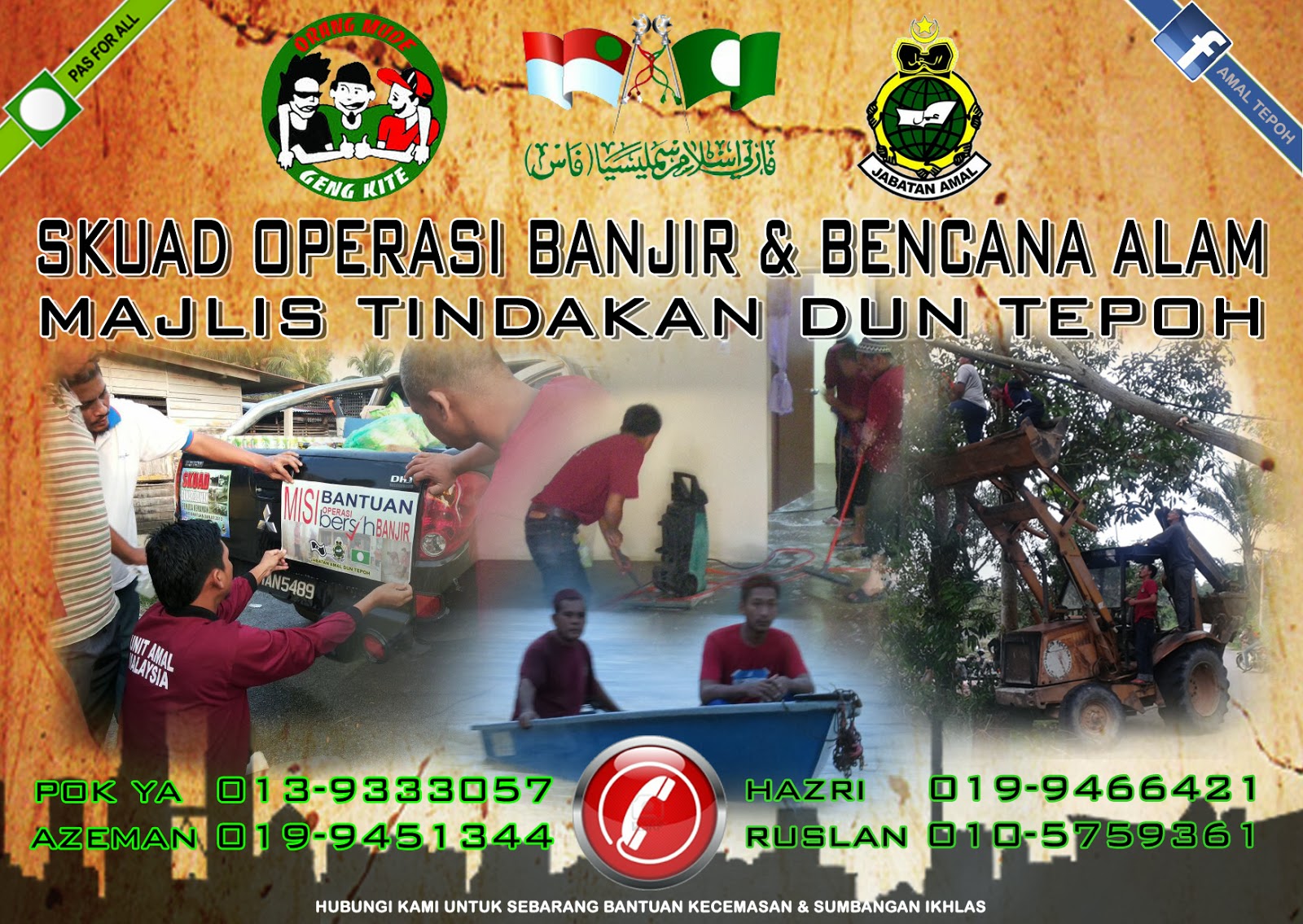:: Jabatan Amal Tepoh ::: Skuad Operasi Banjir & Bencana Alam
