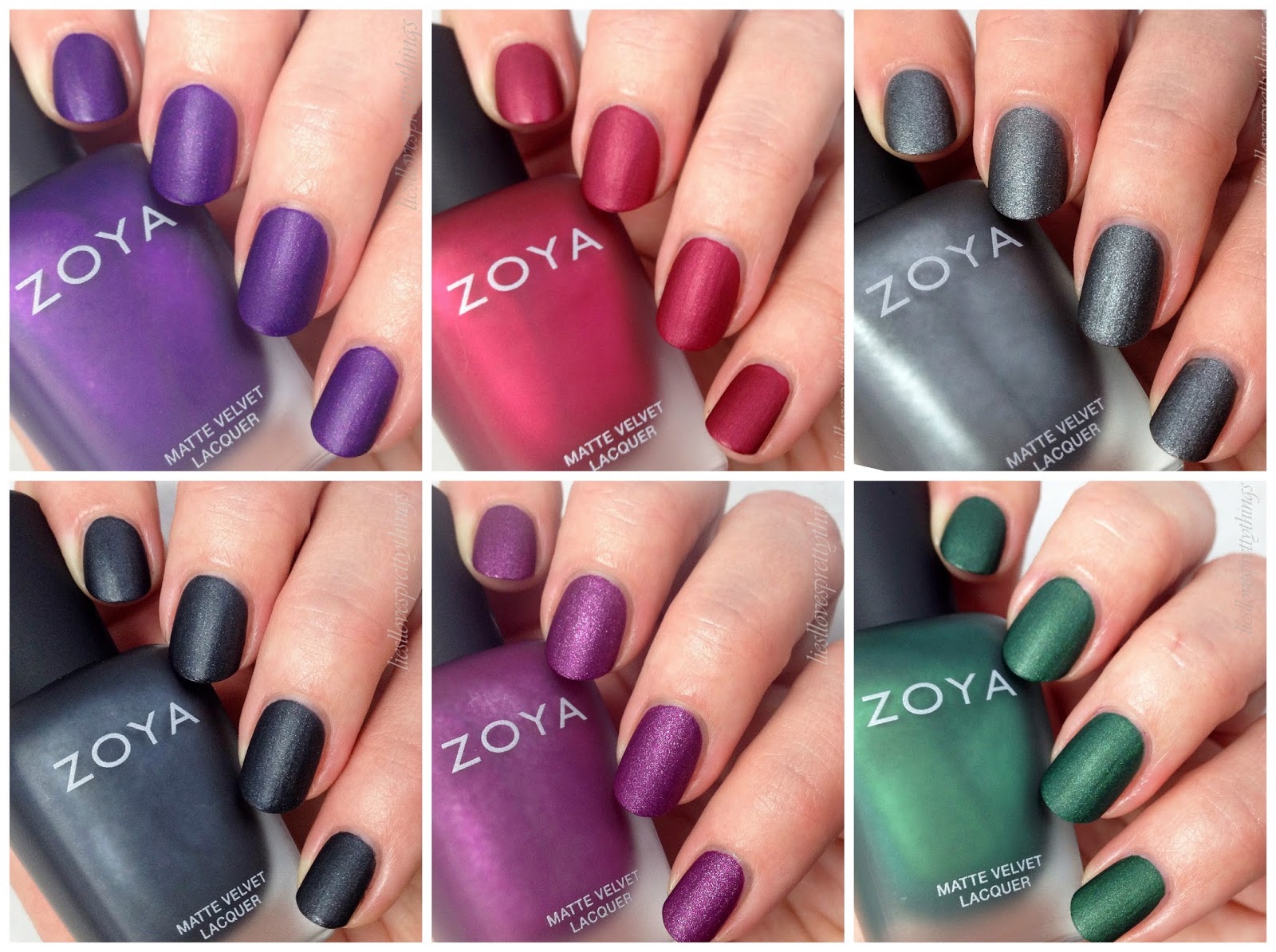 Liesl Loves Pretty Things: Zoya Matte Velvets