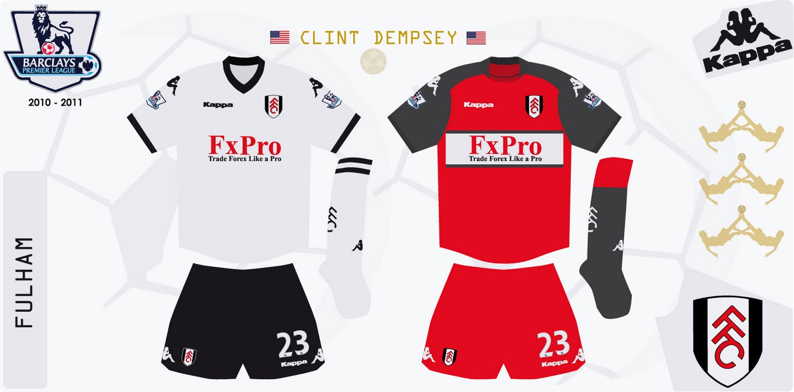 Design Futbol Kits: Fulham 2010 - 2011 (Premier League)