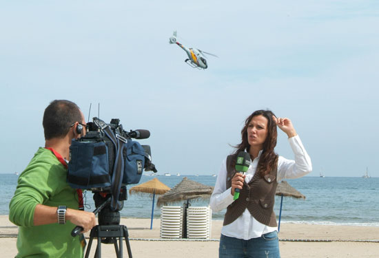 Esta es una parte del Taller de TV para reporteros y Camarógrafos ...