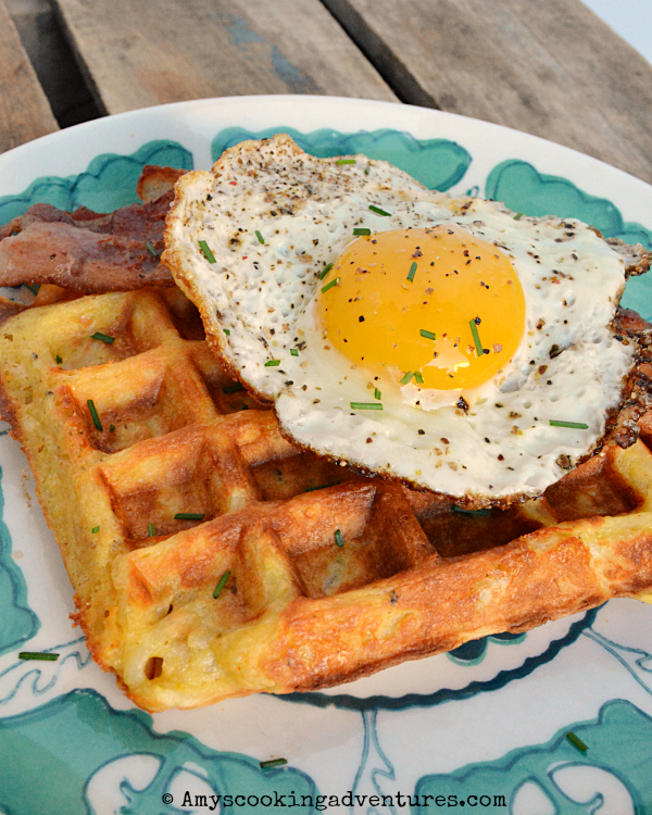 Hash Brown Waffles with Bacon & Eggs #BrunchWeek