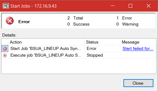 Sqlserveragent Error Request To Run Job Refused Because The Job Is Already Running From A