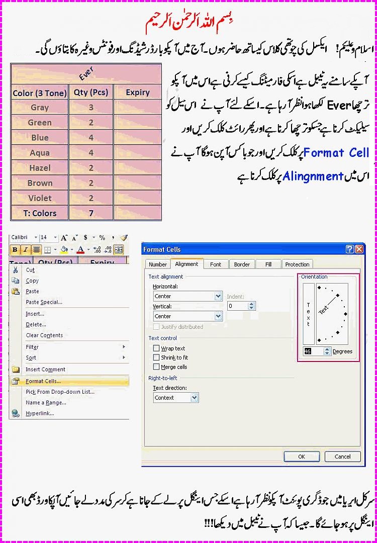 MS EXCEL in URDU Complete - Educational Blog