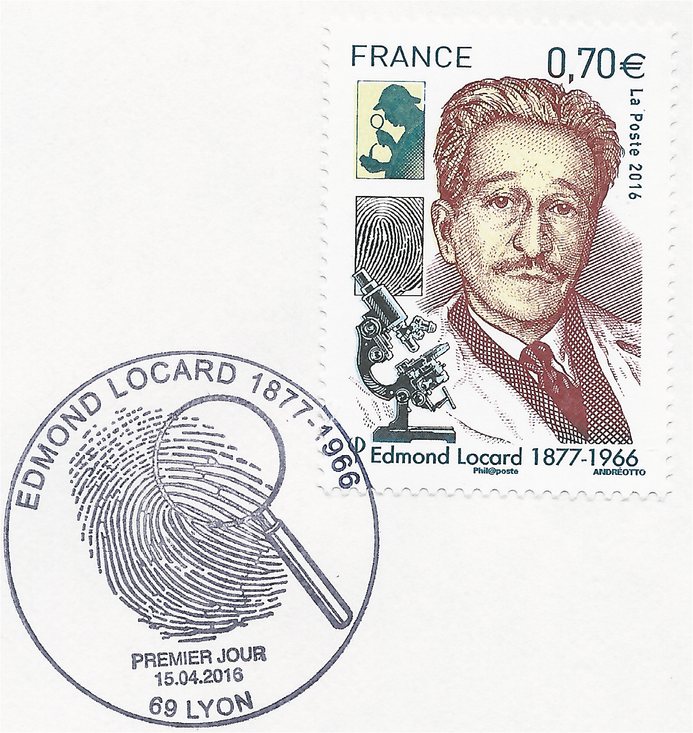 Covers and stamps of the World: Dr. Edmond Locard, French pioneer in ...