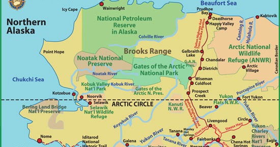 Maps of Alaska Roads By Bearfoot Guides: Map Of The Brooks Range And ...