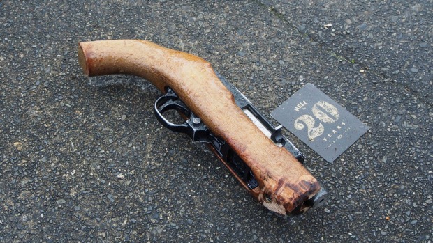 on target shooter nz: Sawn-off Rifle/pistol 'Ditched' in Taupo:
