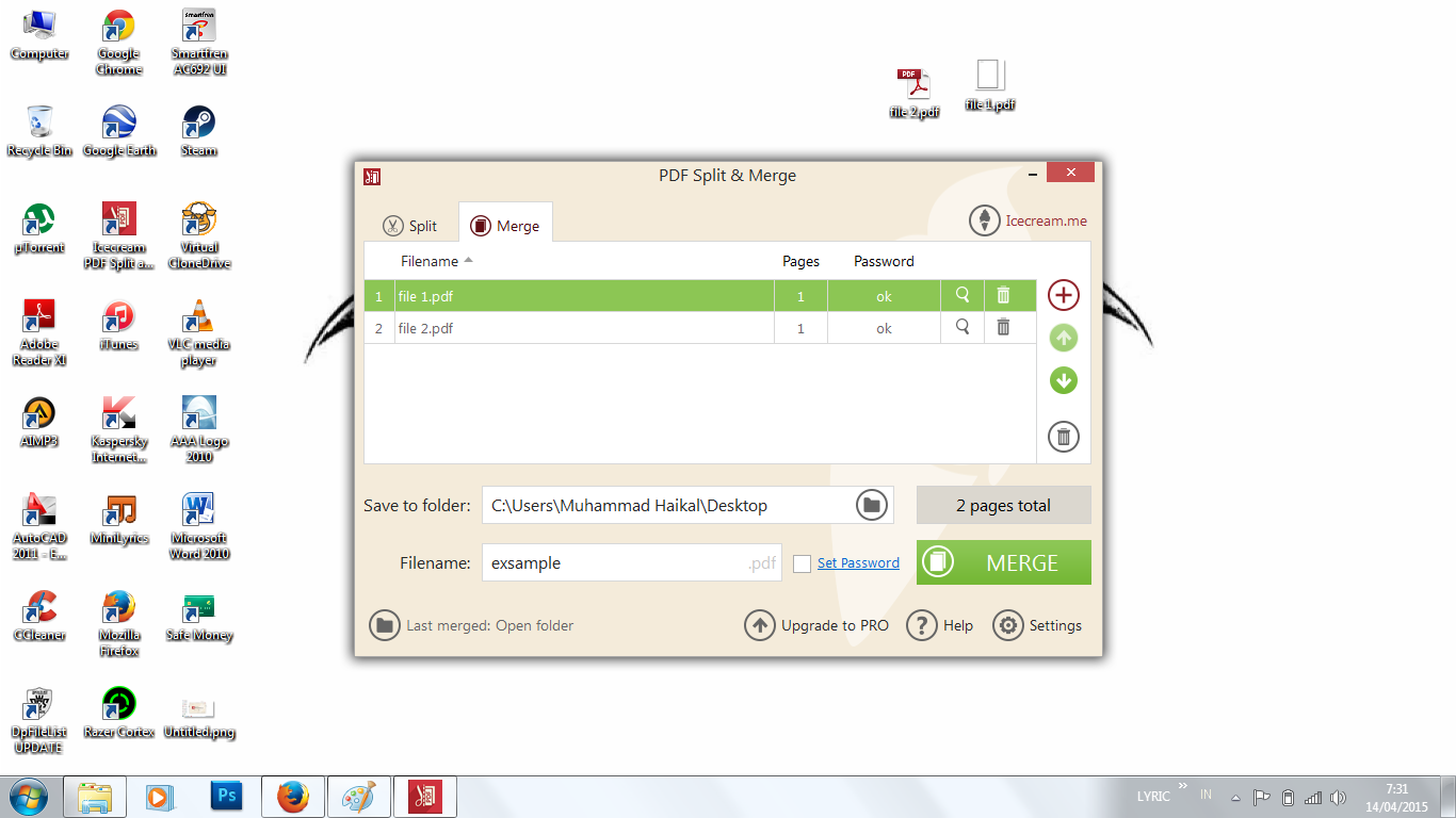 Penggabung dan Pemisah File PDF dengan IceCream Marge&Split